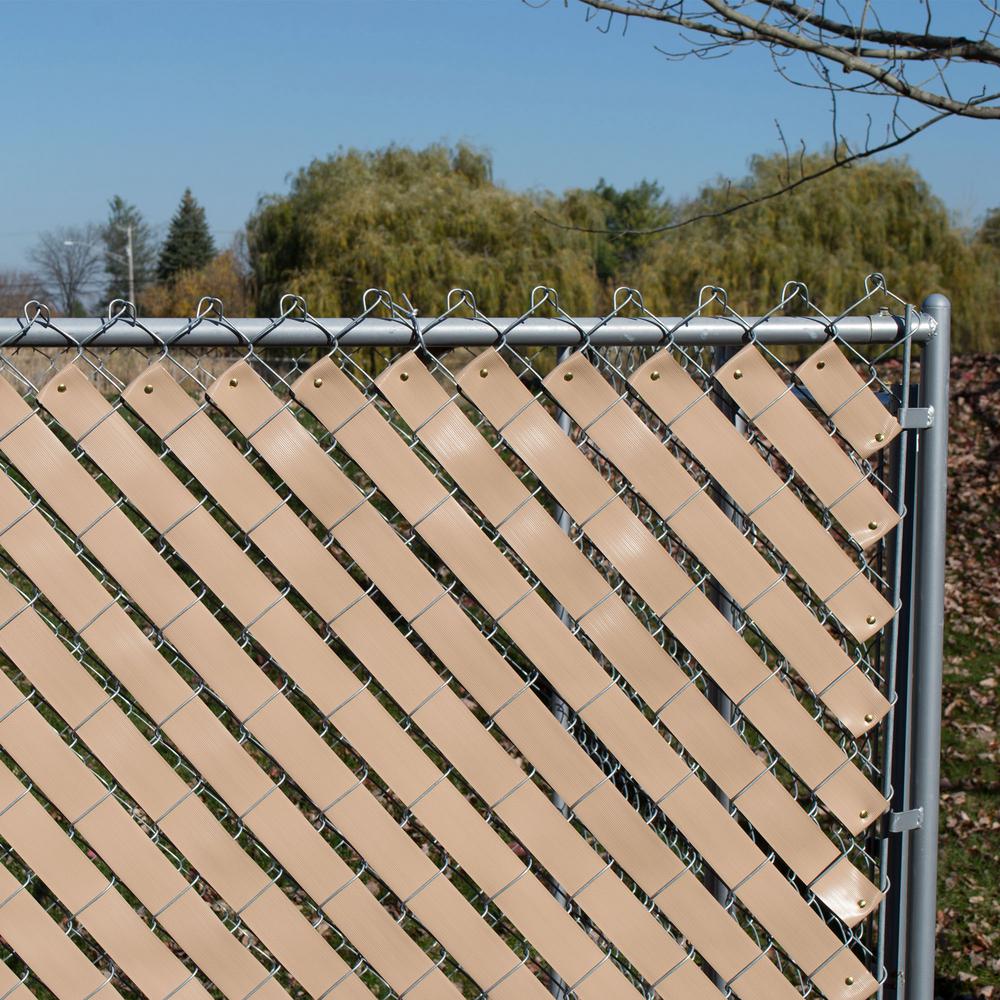 outdoor fencing H x 250 ft W Woven Economy Vinyl Chain Link Fence Slats ...