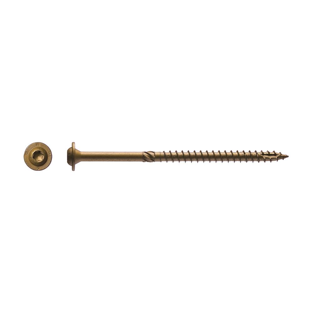 BIG TIMBER #17 x 8 in. Star Drive Round Washer Head Lag Screw (25-Pack ...