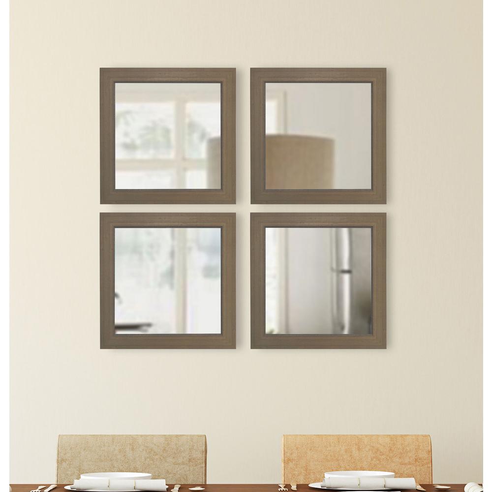 17 in. x 17 in. Champagne Colville Decorative Square Mirror(Set of 4 ... 17 in. x 17 in. Champagne Colville Decorative Square Mirror(Set of 4 ...