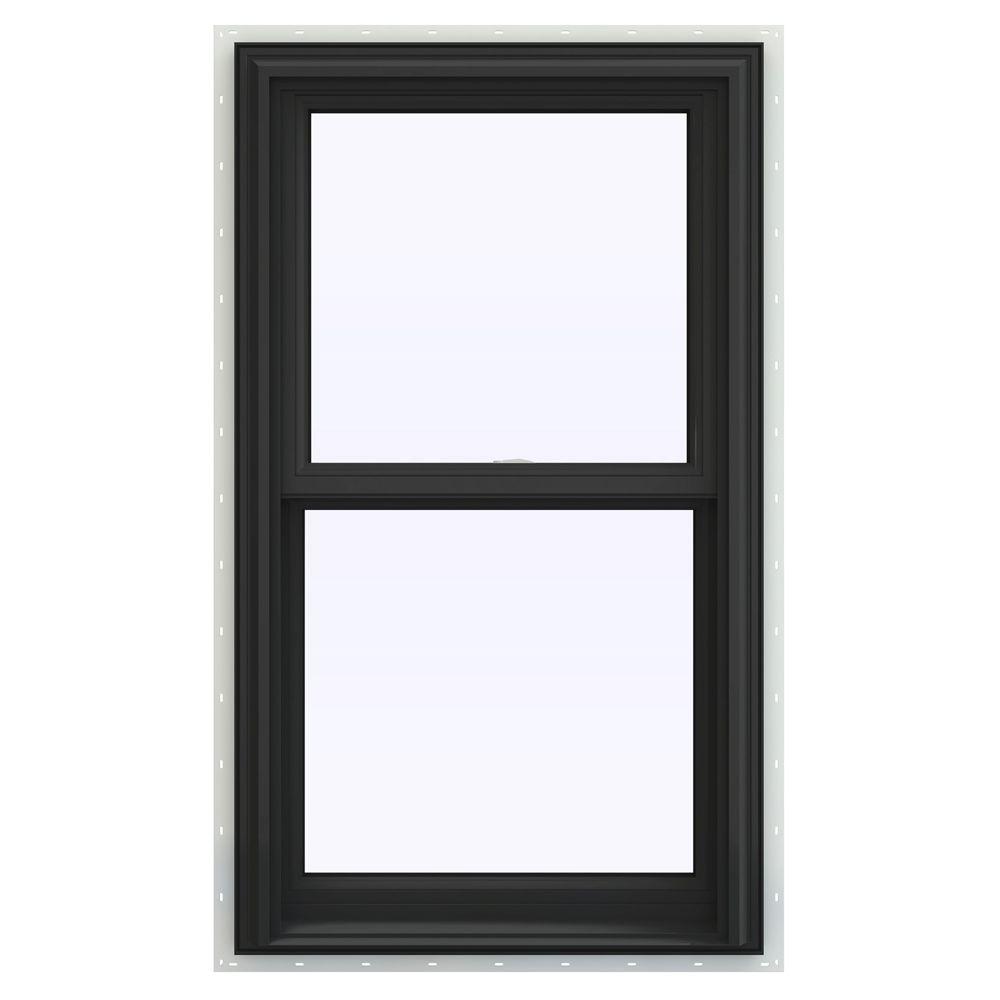 JELD-WEN 24 in. x 36 in. V-2500 Series Bronze FiniShield Vinyl Double ...