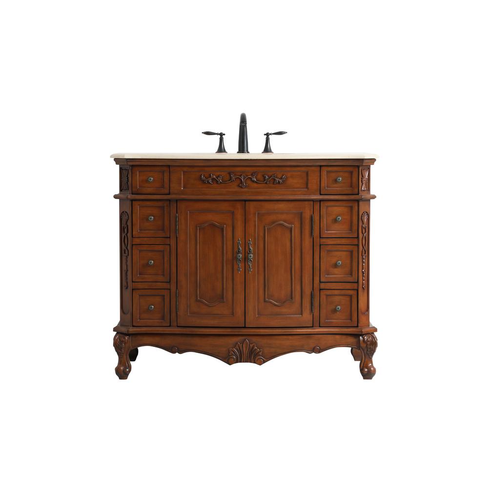 Timeless Home 42 in. W x 21 in. D x 36 in. H Single Bathroom Vanity in ...