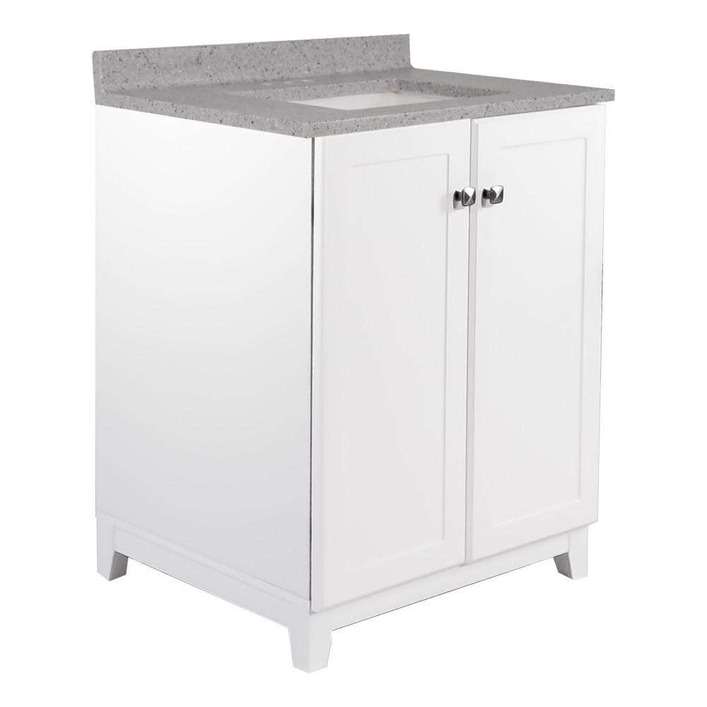 Design House 25 in. x 22 in. x 37.25 in. Bath Vanity in White with 4 in ...