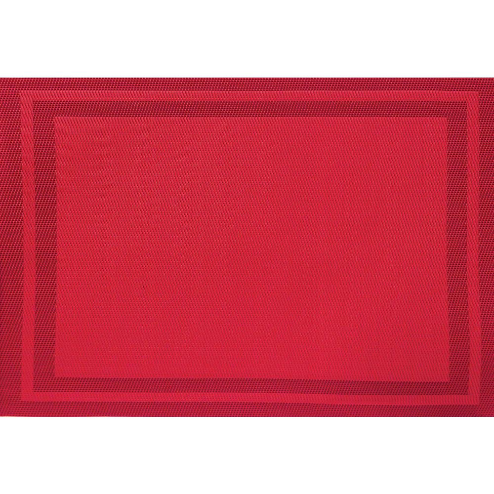 DII Red Round Woven Placemat (Set of 6)-CAMZ76069 - The Home Depot