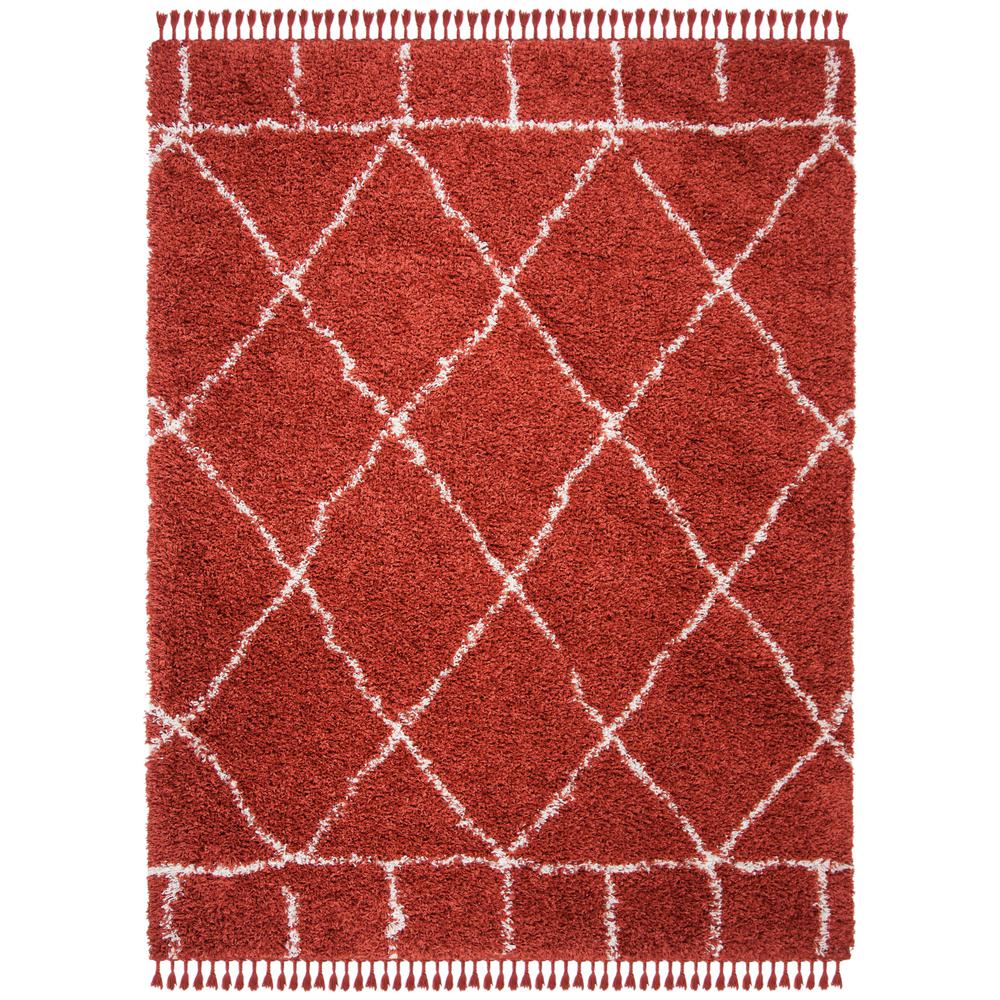 Safavieh Pro Lux Shag Rust/Cream 8 ft. x 10 ft. Area Rug-PLX433P-8 ...