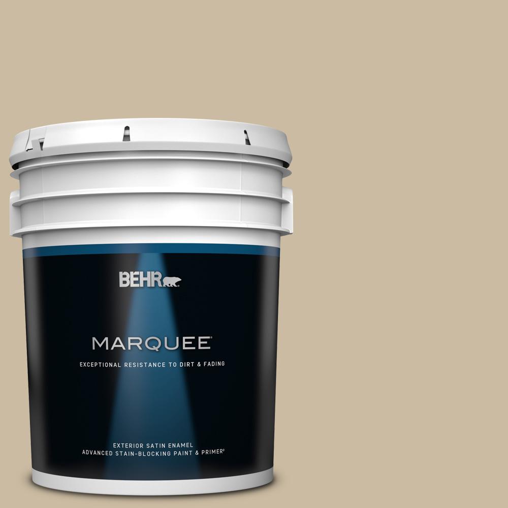 BEHR MARQUEE 5 gal. #MQ2-26 Windsor Tan Satin Enamel Exterior Paint ...