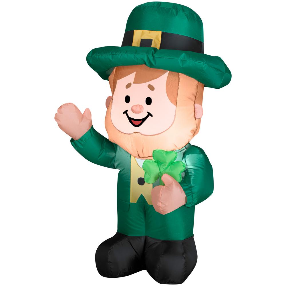 Gemmy 3.5 ft. Airblown Inflatable Leprechaun-G-34401 - The Home Depot