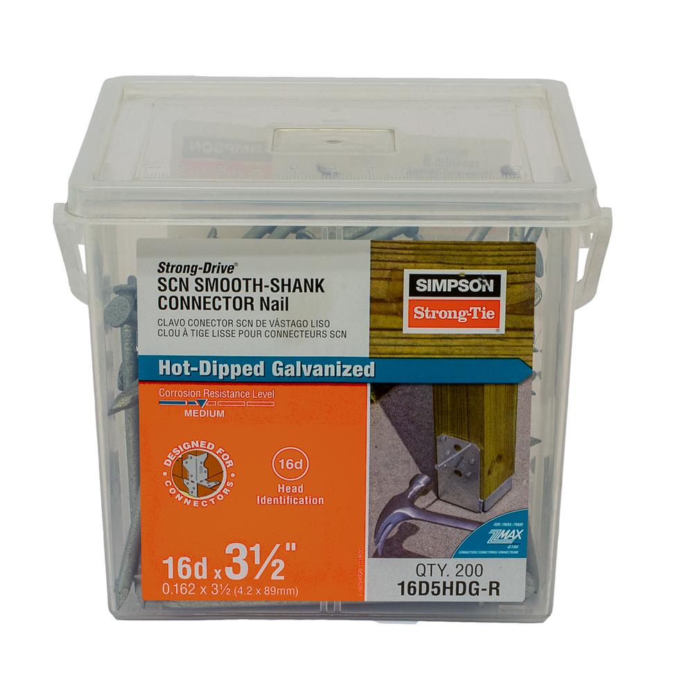 Simpson Strong-Tie Strong-Drive 16d x 3-1/2 in. SCN Smooth-Shank HDG ...