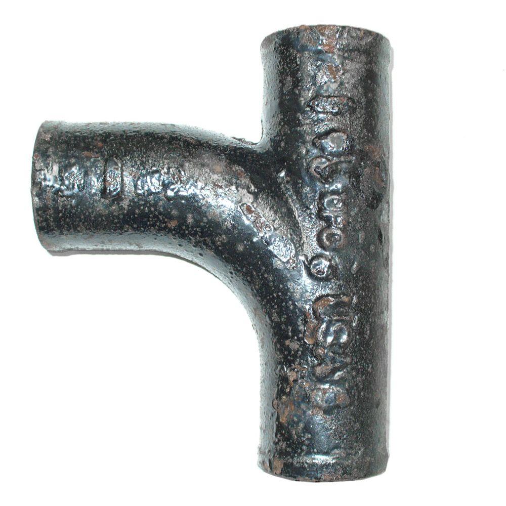 AB&I Foundry 1-1/2 in. Cast-Iron No-Hub x No-Hub Sanitary Tee-370242 ...