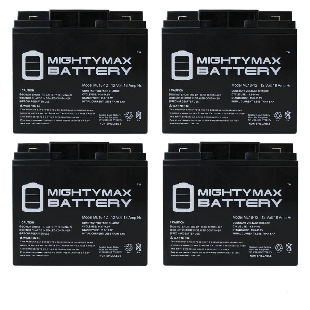 MIGHTY MAX BATTERY 12 -Volt 15 Ah Sealed Lead Acid Rechargeable F2 ...