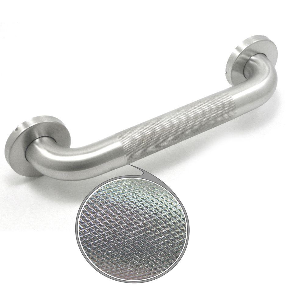 WingIts Premium Series 18 in. x 1.5 in. Diamond Knurled Grab Bar in ...