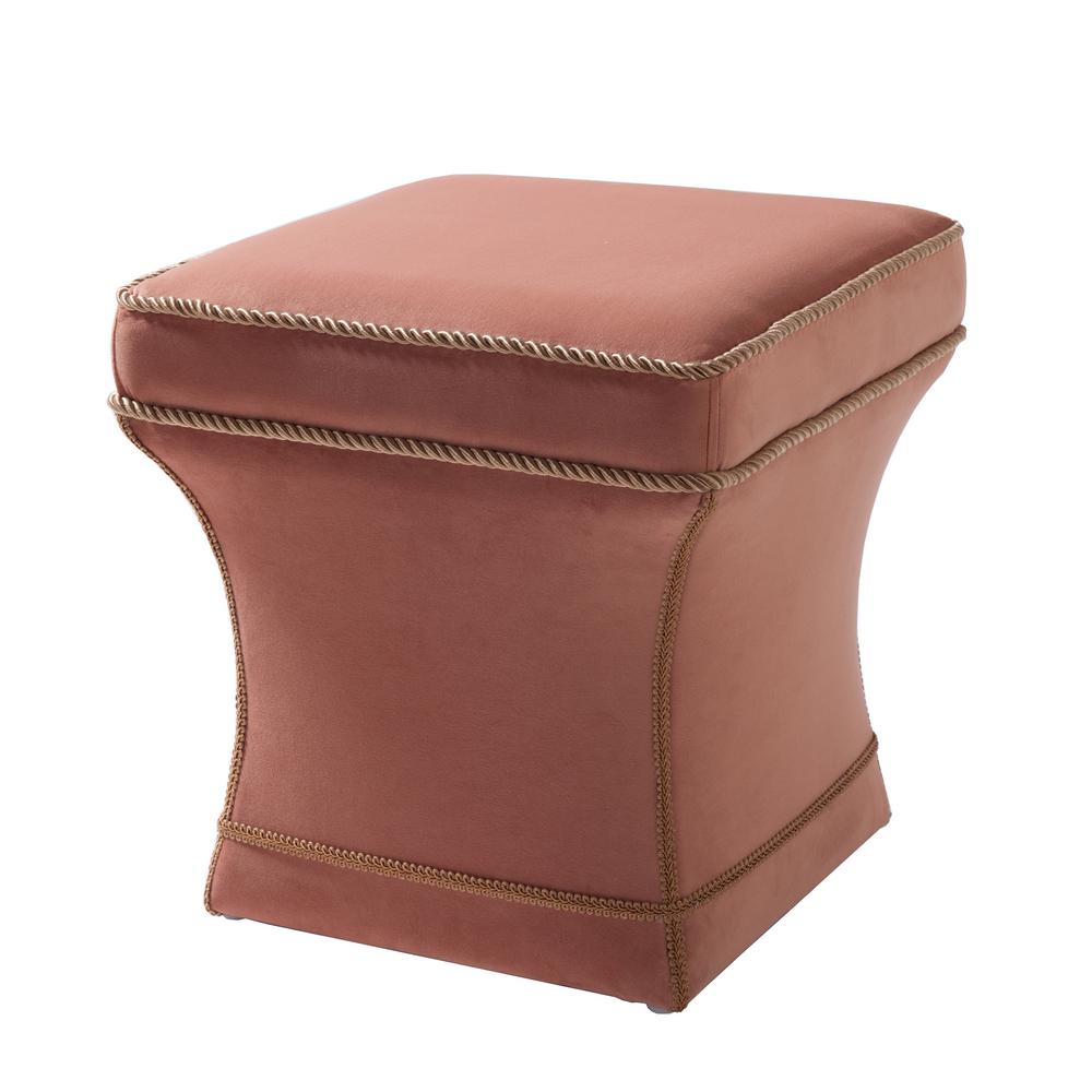 Safavieh Palmer Orange Accent Ottoman-MCR4589N - The Home Depot