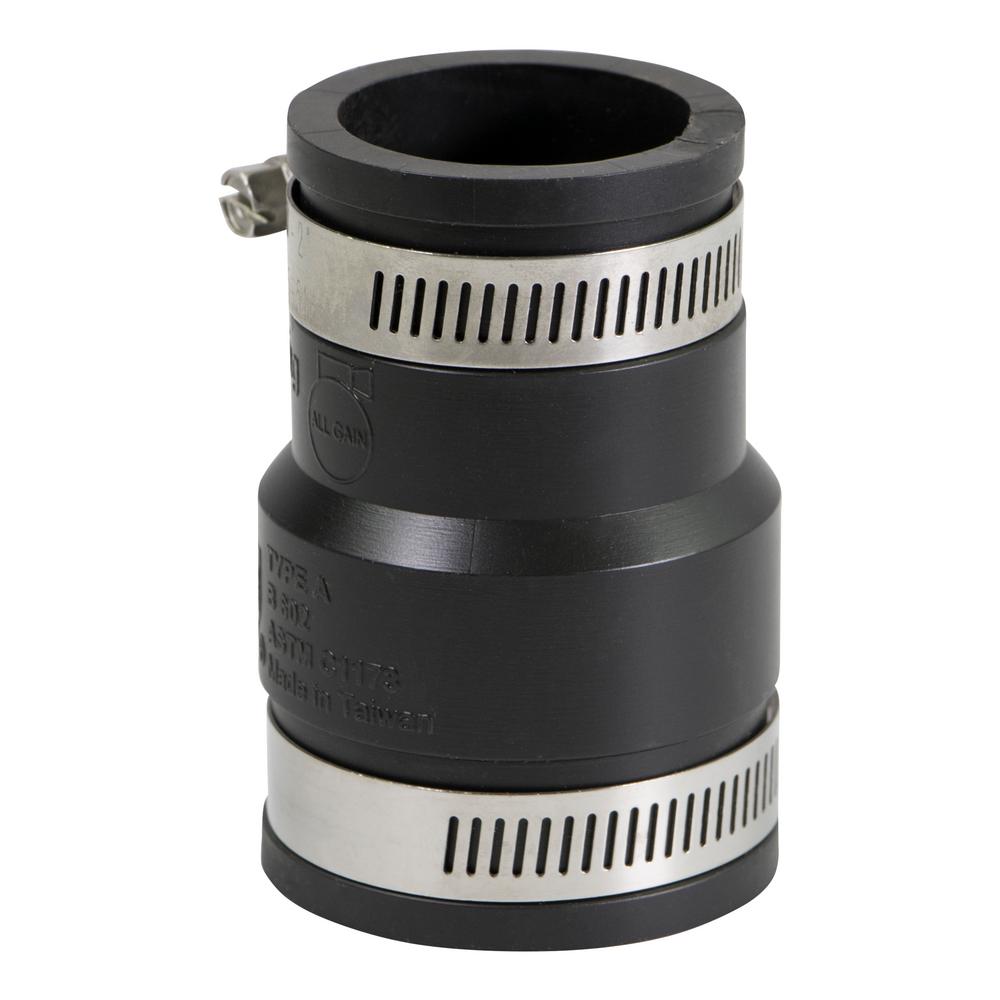 The Plumber s Choice 2 In X 1 1 4 In PVC Flexible Reducing Coupling