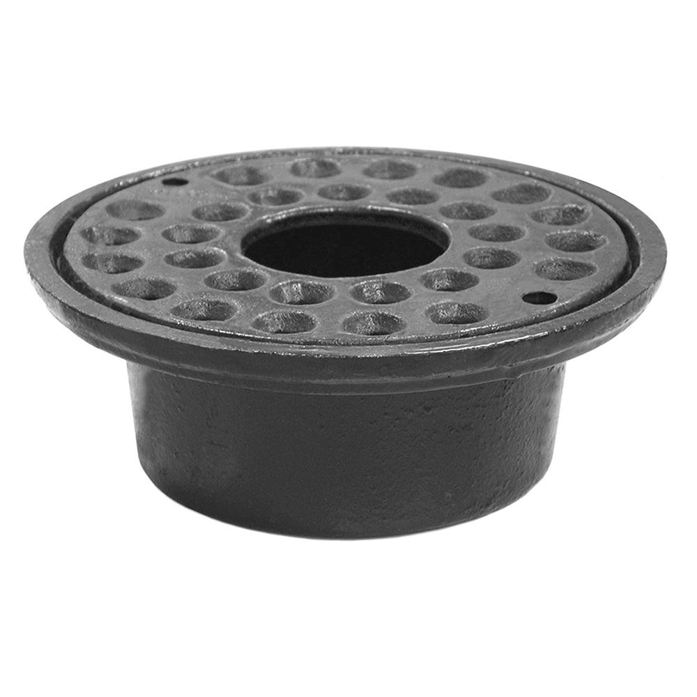 JONES STEPHENS 3 in. Inside Caulk Cast Iron Kentucky Drain with 5-11/16 ...