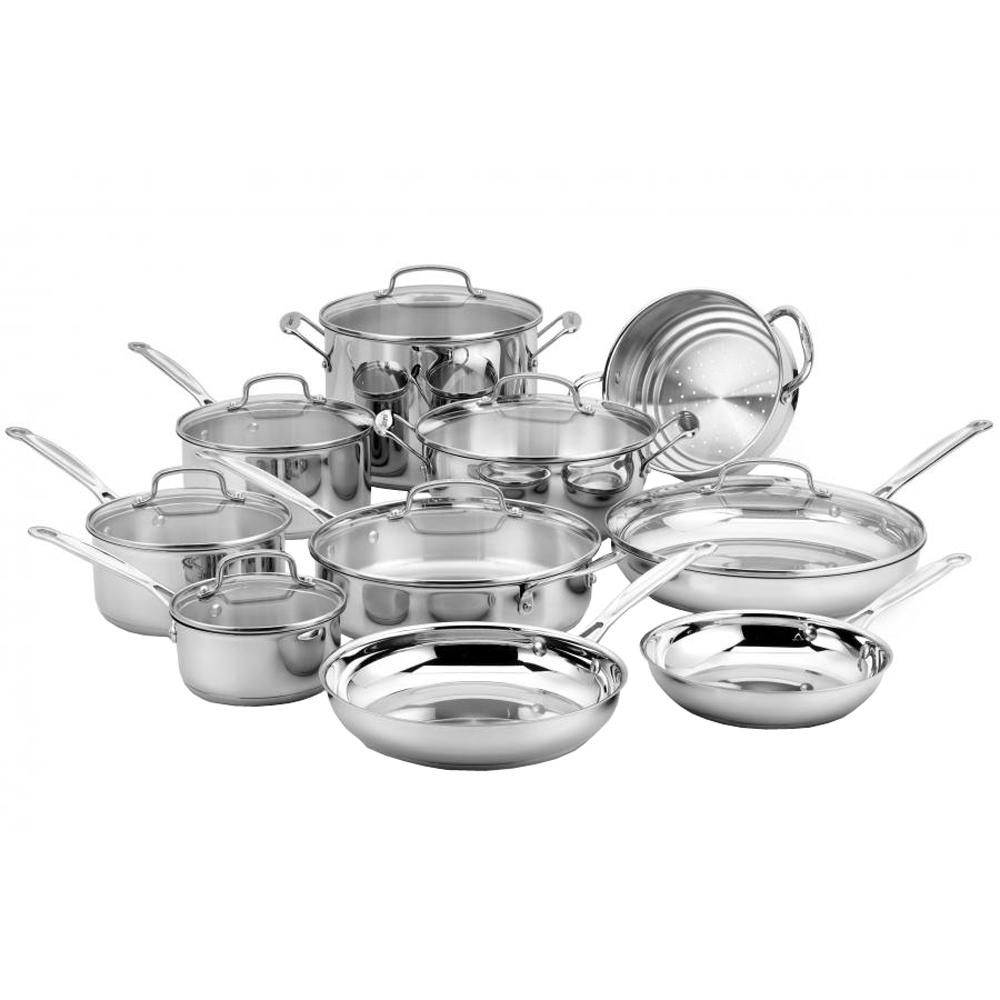 Cuisinart Chef s Classic 17 Piece Cookware Set 77 17N The Home Depot Cuisinart Chef s Classic 17 Piece Cookware Set 77 17N The Home Depot