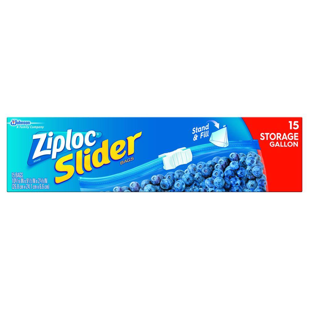 Ziploc 1 gal. Slider Storage Bag-604507 - The Home Depot