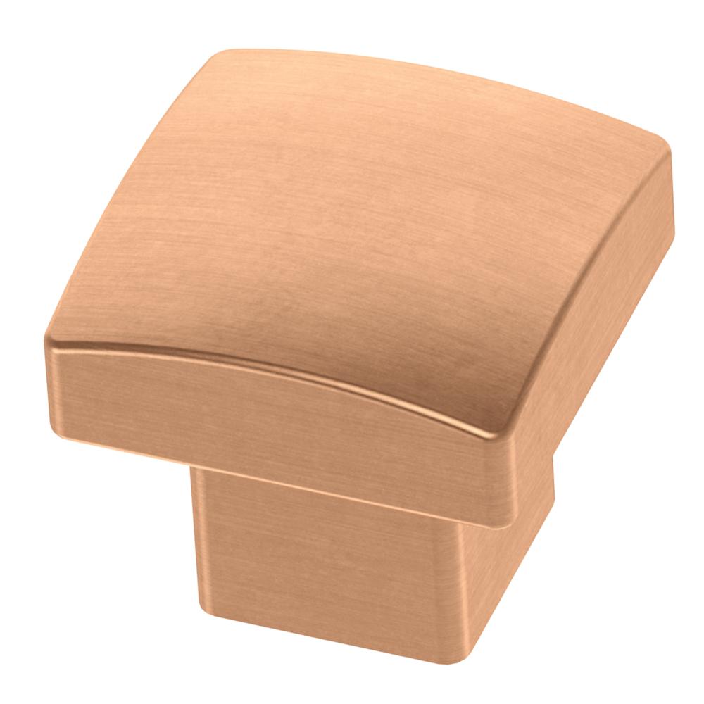 Liberty Simply Geometric 1-1/8 in. (28mm) Brushed Copper Square Cabinet ...