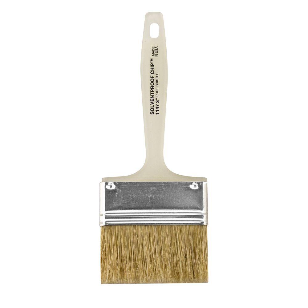 Wooster 3 in. Flat Solvent-Proof Chip Brush (24-Pack)-0X11470030 - The ...