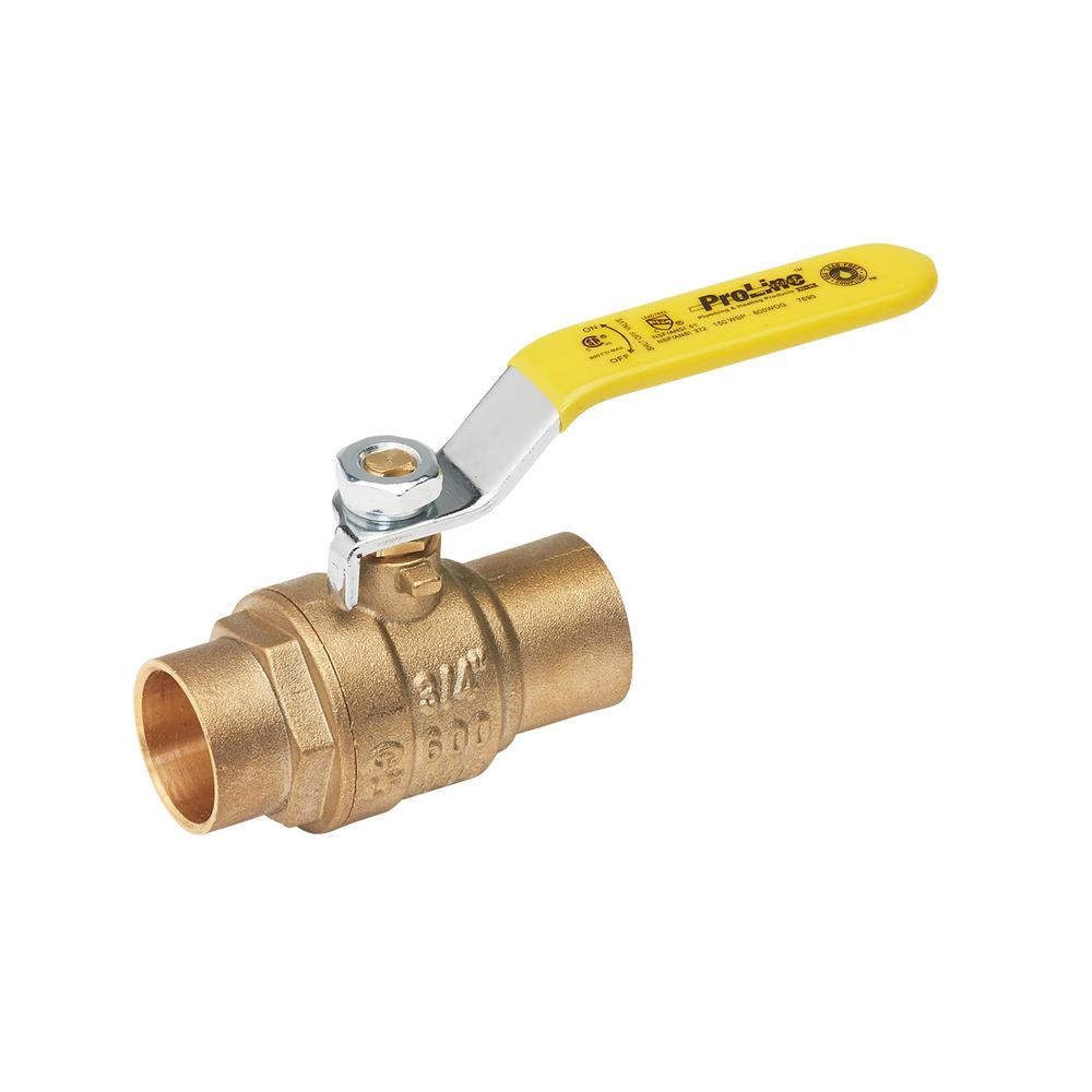 ProLine 3/4 in. Brass C x C Ball Valve (8-Pack)-107-854PP - The Home Depot
