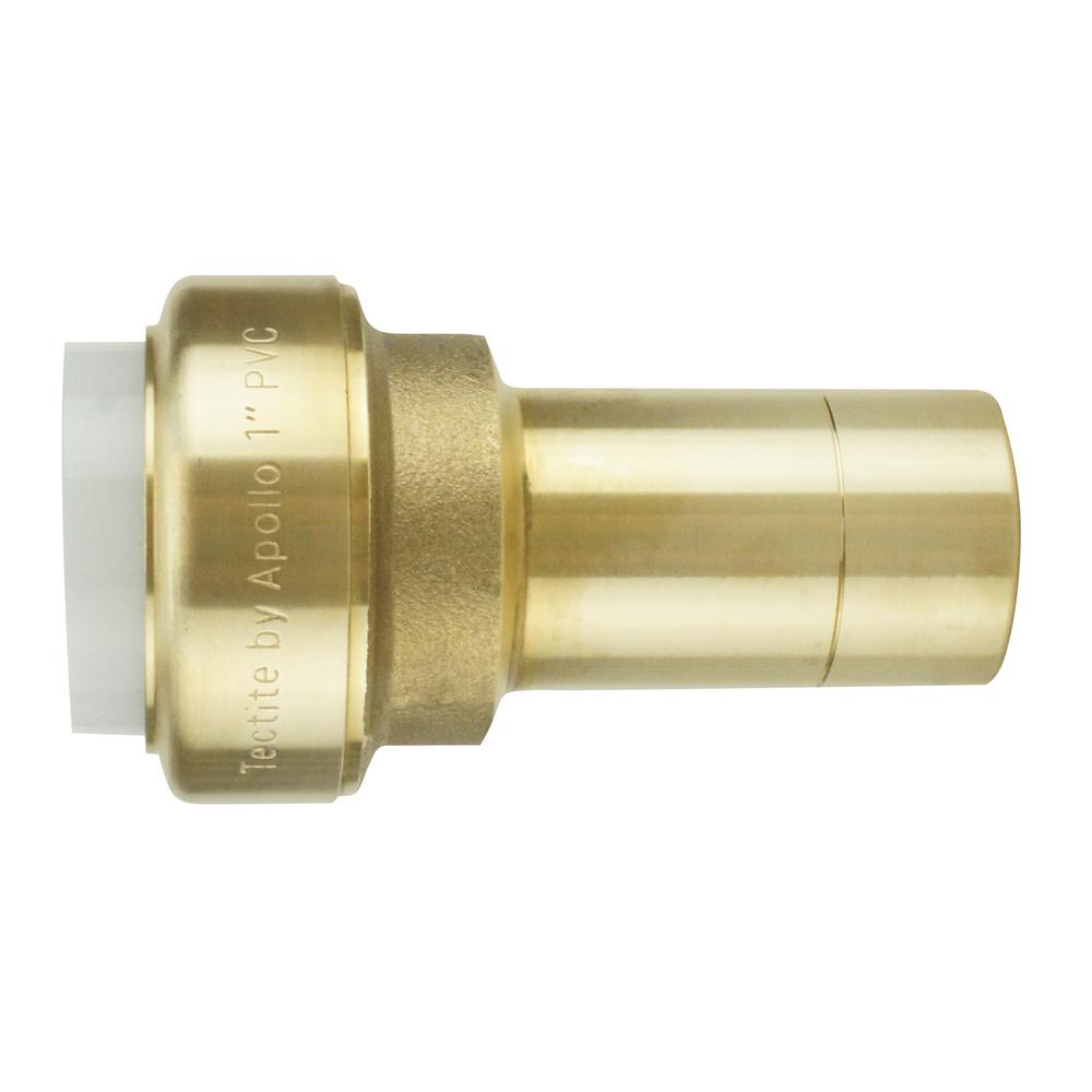 Tectite 1 in. IPS Brass Push-To-Connect x 1 in. CTS Street Transition ...