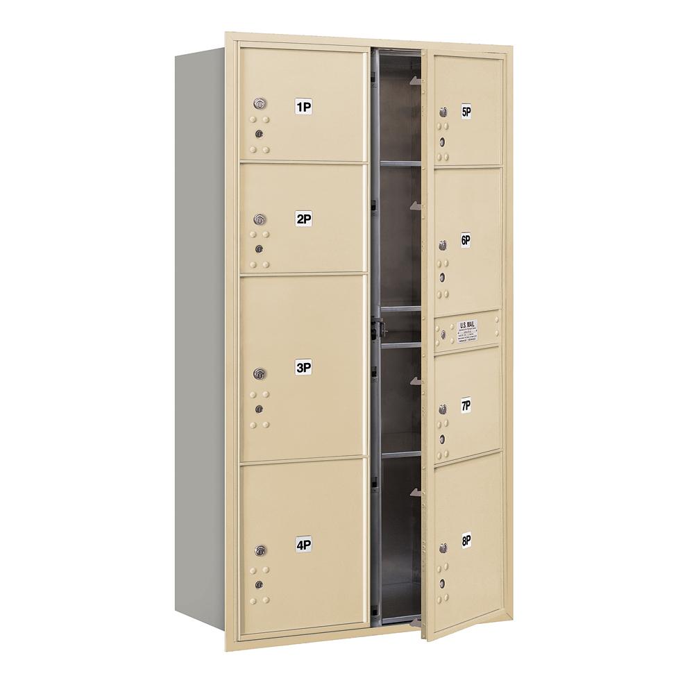 Salsbury Industries 3700 Horizontal Series 8-Parcel Locker Recessed ...