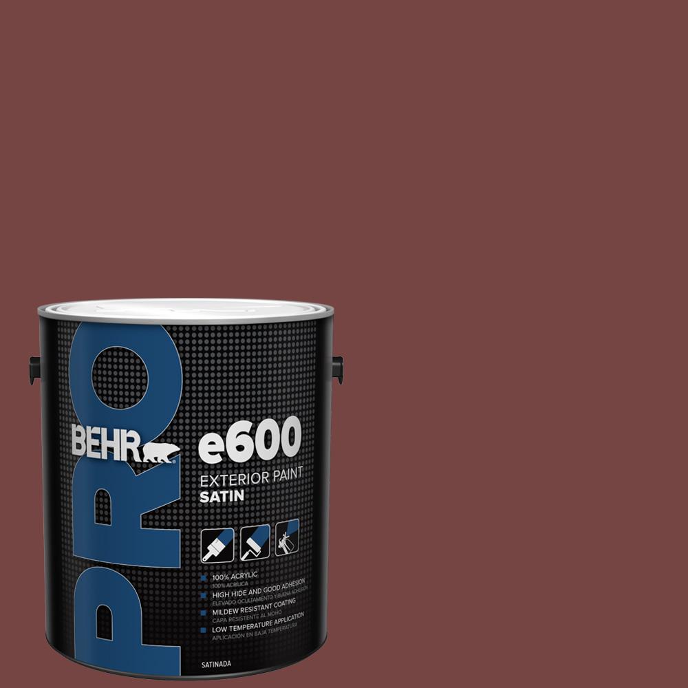 BEHR PRO 1 gal. #S130-7 Cherry Cola Satin Enamel Exterior Paint-PR64301 ...