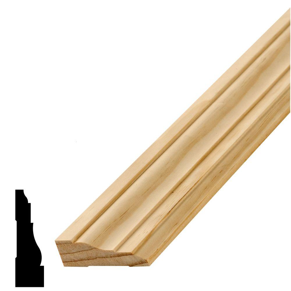 Alexandria Moulding WM 366 11/16 in. x 2-1/4 in. x 84 in. Pine Casing ...
