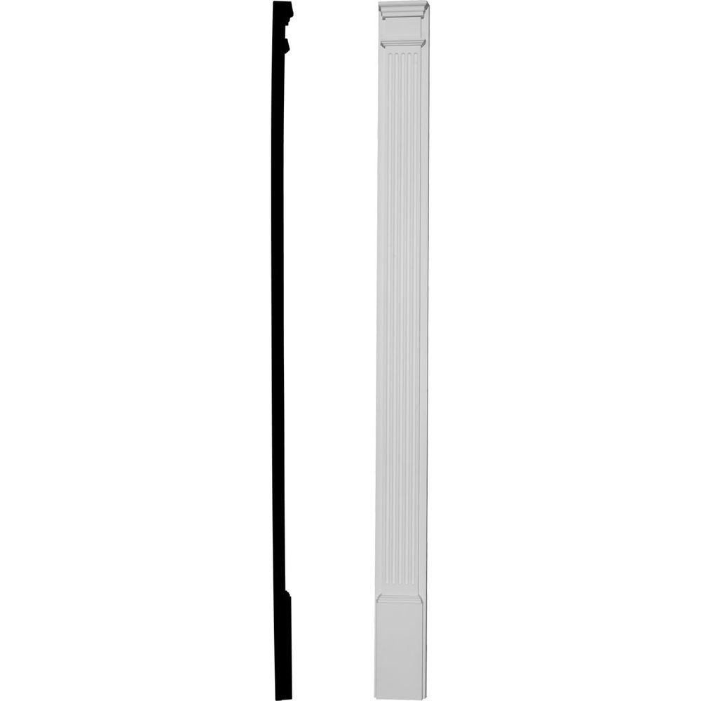 Ekena Millwork 7 in. x 2-1/4 in. x 96 in. Primed Polyurethane Fluted ...