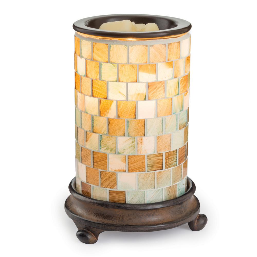 Candle Warmers Etc 8.8 in. Sea Glass Illumination Fragrance Warmer ...