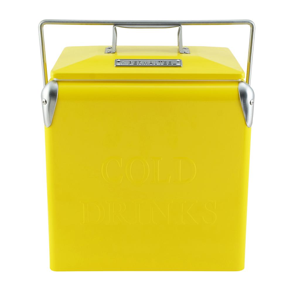 Permasteel 14 Qt. Portable Picnic Cooler in Yellow-PS-205-14QT-YELLOW ...