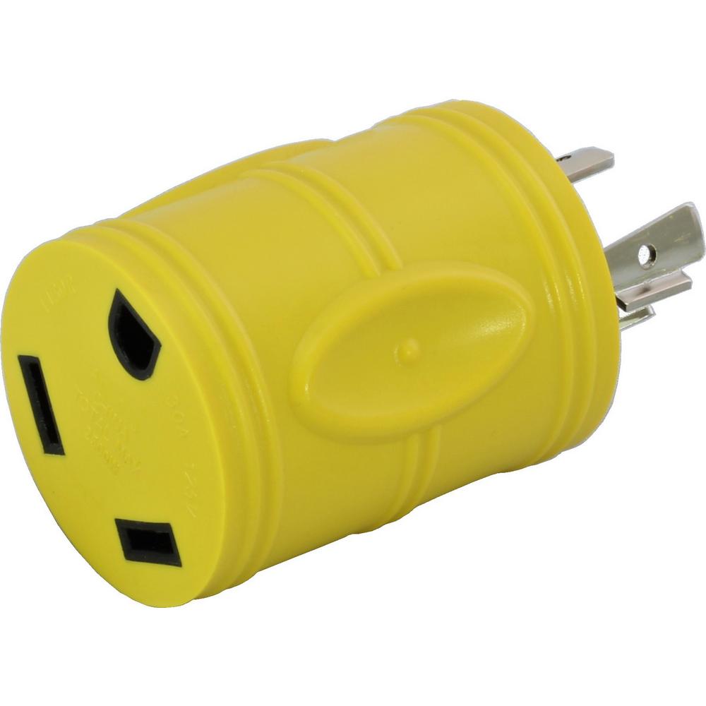 AC WORKS RV Generator Adapter NEMA L14-20P 20 Amp 125-Volt/250-Volt 4 ...