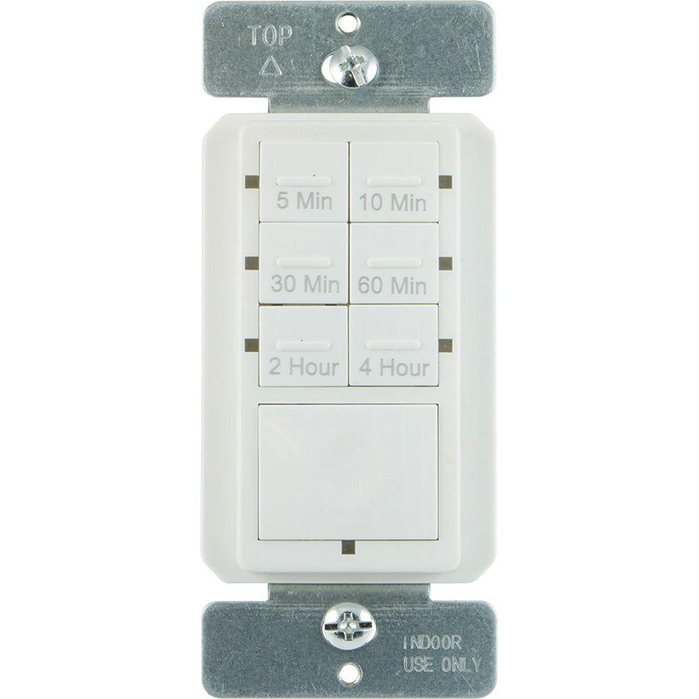 Leviton 500-Watt 60-Minute In-Wall Digital Timer-R62-6161T-1LW - The ...