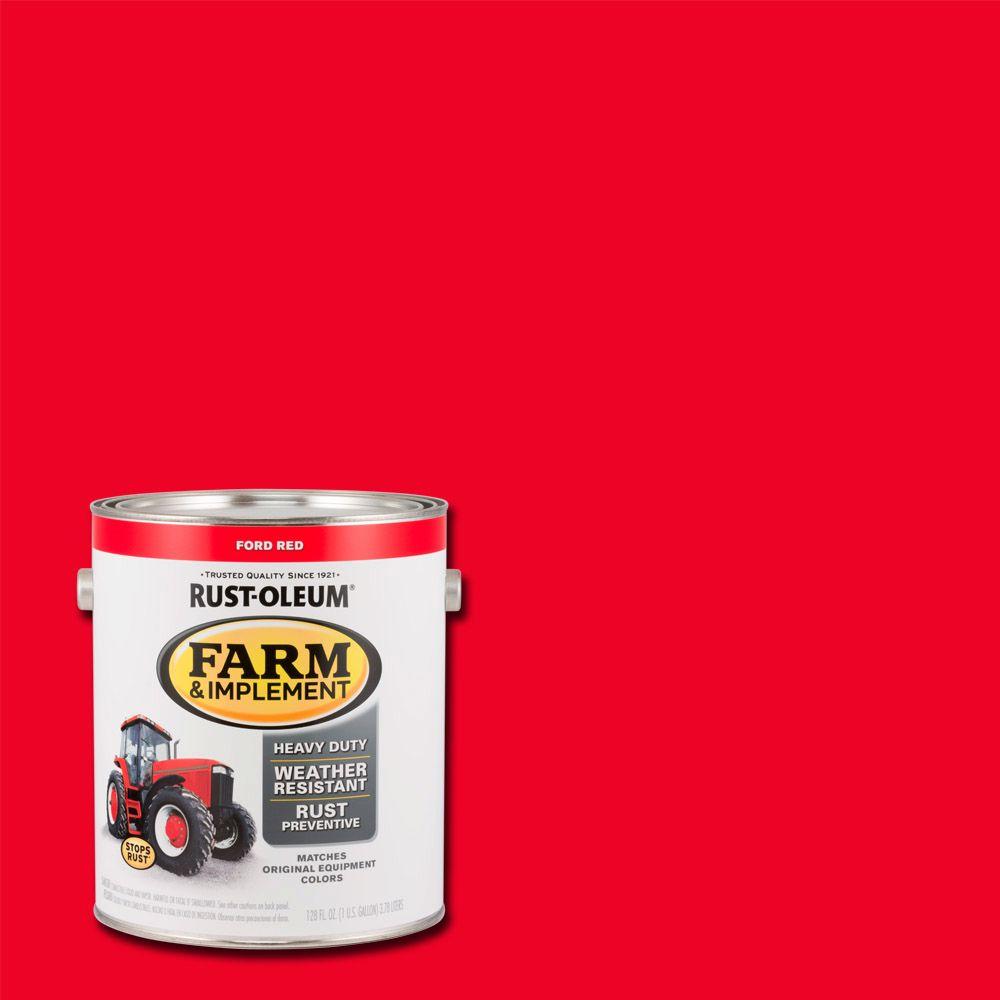 Rust-Oleum 1 gal. Farm Equipment Ford Red Enamel Paint (2-Pack)-280177 ...