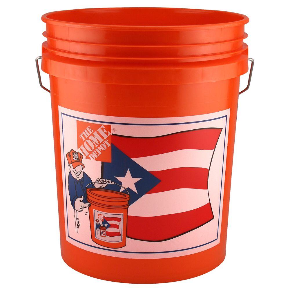 Leaktite 5 gal. Puerto Rico Flag Bucket-05GLHPR - The Home Depot