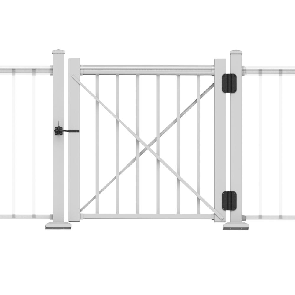 RDI Avalon 36 in. Aluminum Gate Kit in White-73020655 - The Home Depot