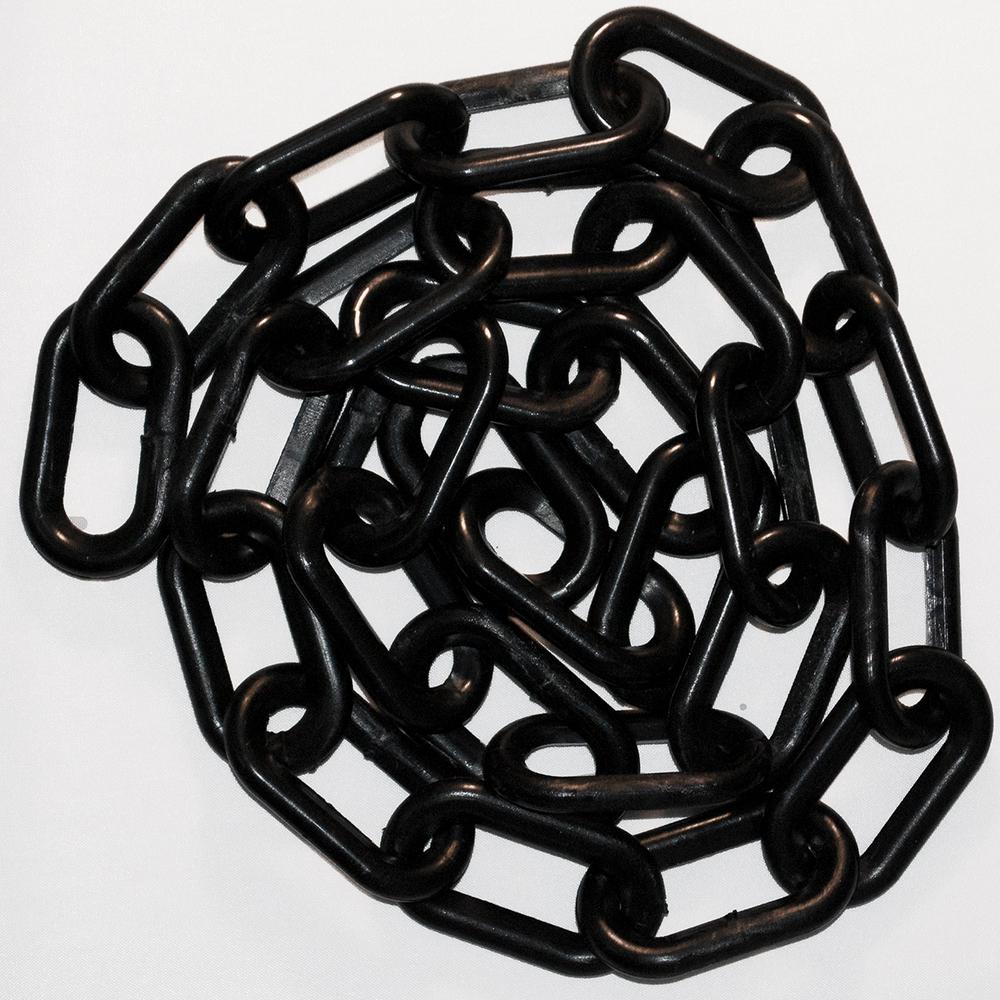 Mr. Chain 2 in. (#8, 51 mm) x 125 ft. Reel Black Plastic Chain-50103 ...