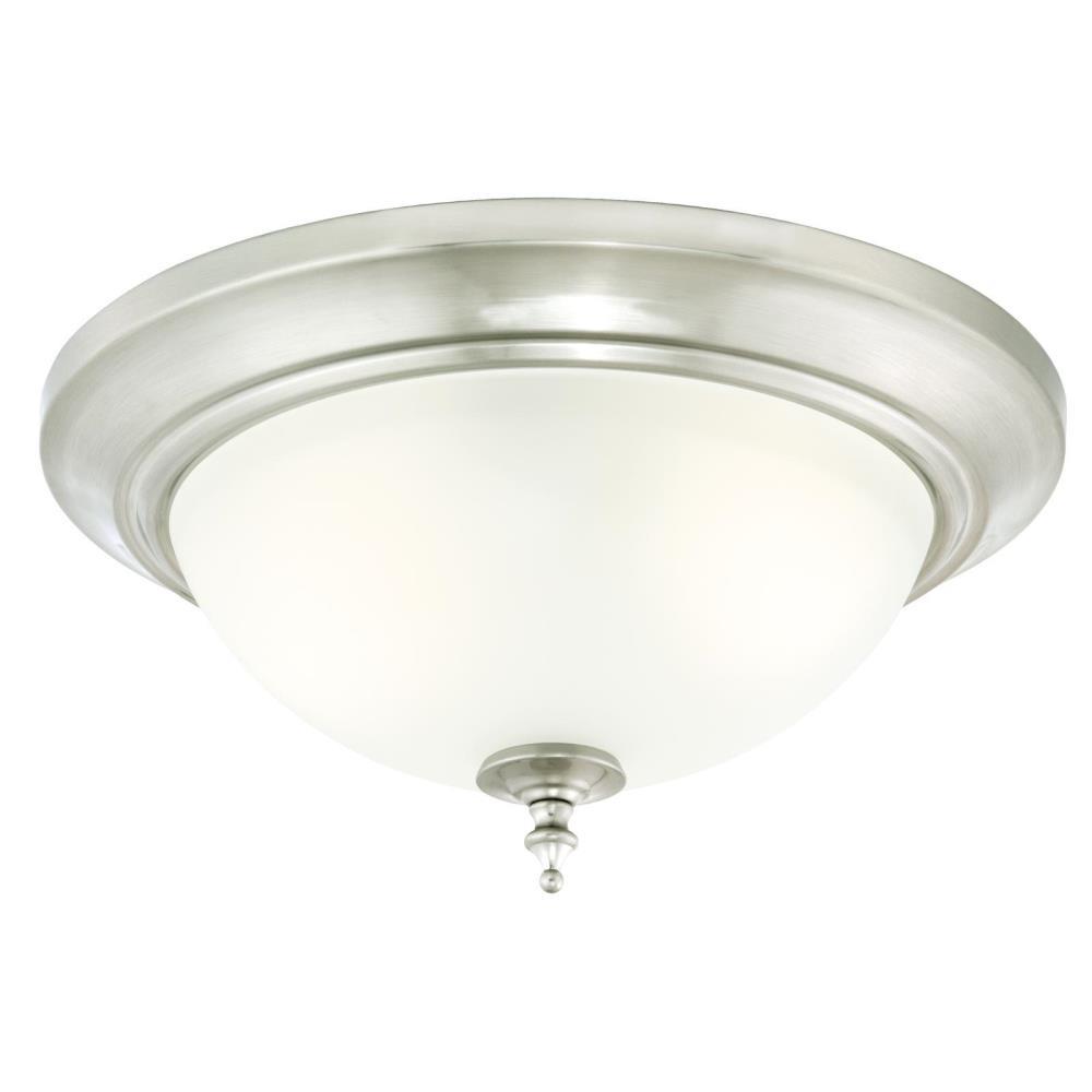 Westinghouse 1-Light White and Brushed Nickel Ceiling Fixture-6629700 ...