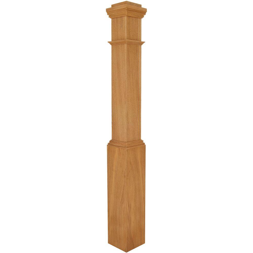 Stair Parts 4091 55 in. x 6-1/4 in. Mahogany Box Newel Post-4091M-055 ...
