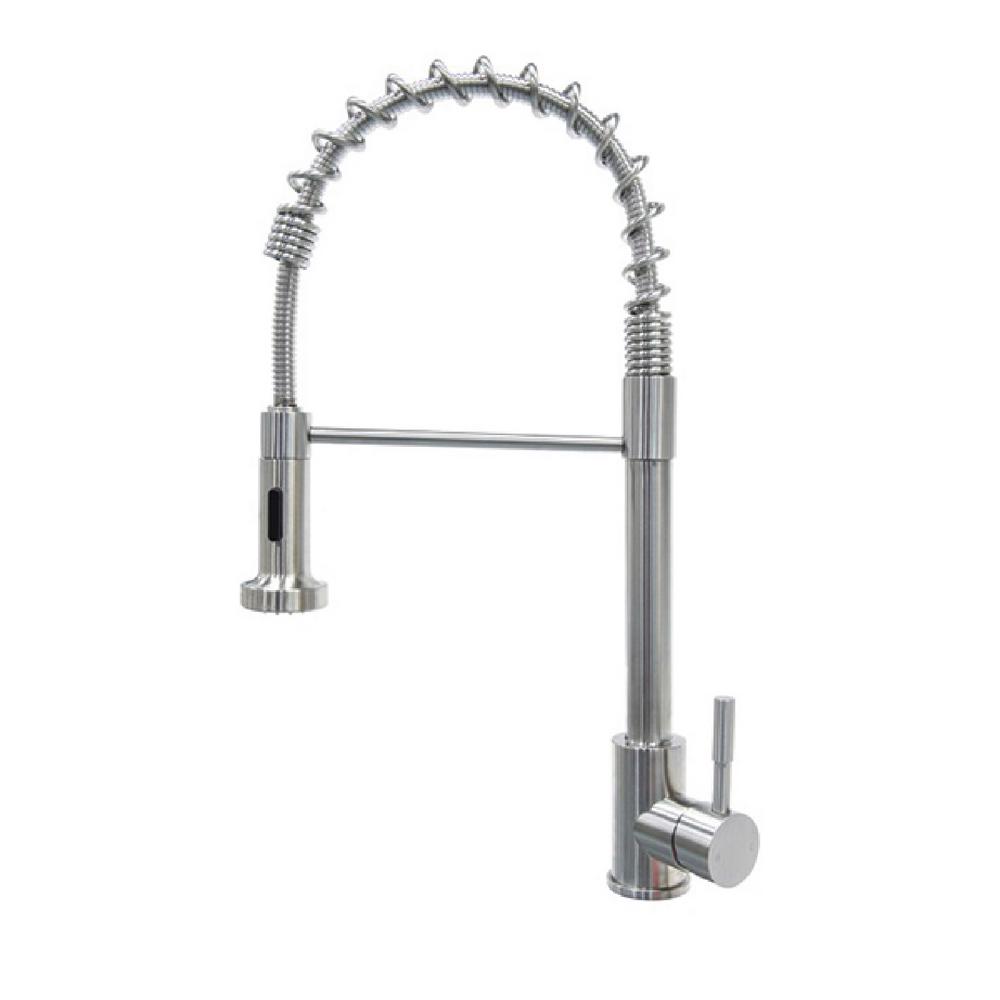Flow Max Coiled Spring Sprayer Faucet in Stainless Steel-719323 - The ...