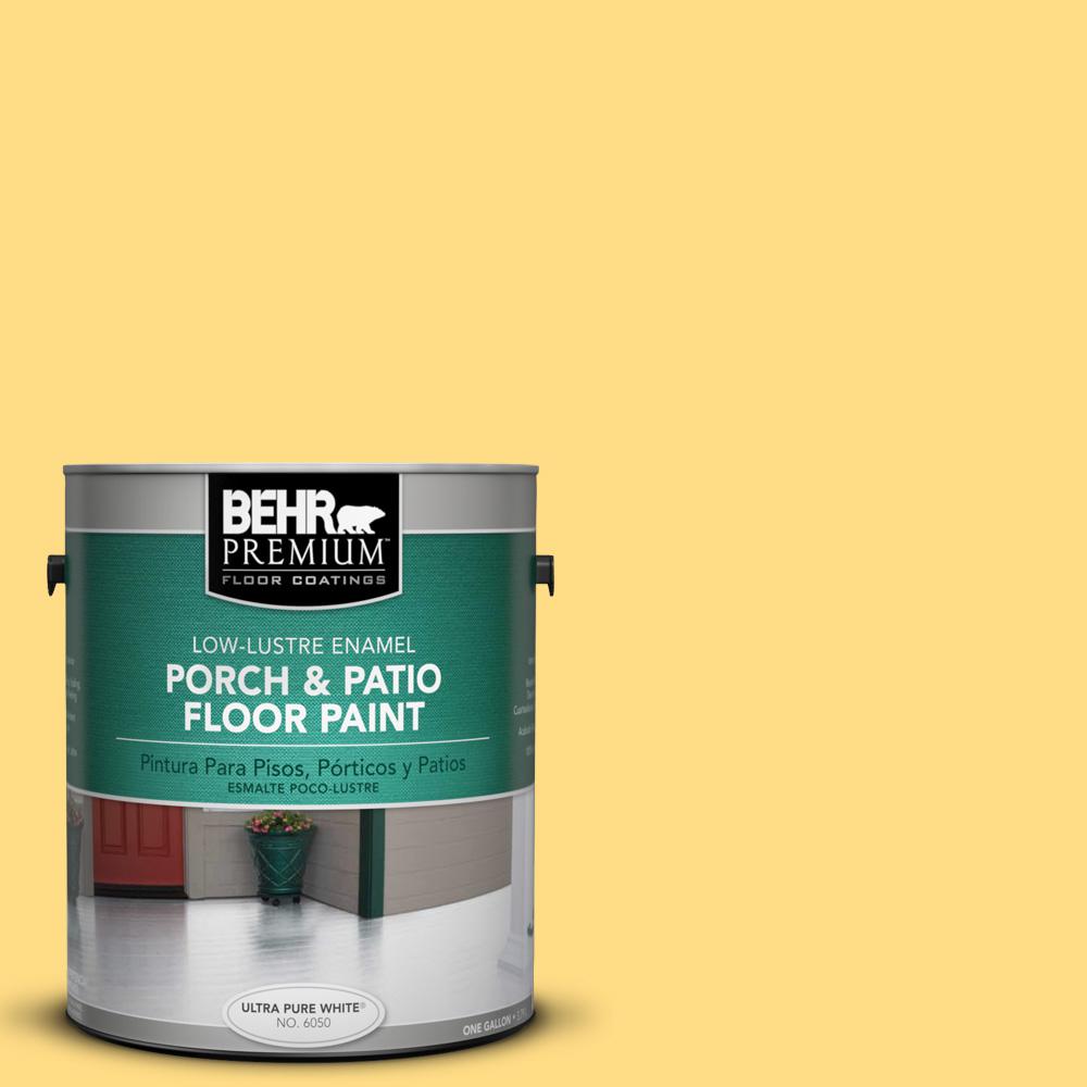 BEHR Premium 1 gal. #340B-5 Yellow Brick Road Low-Lustre Enamel ...