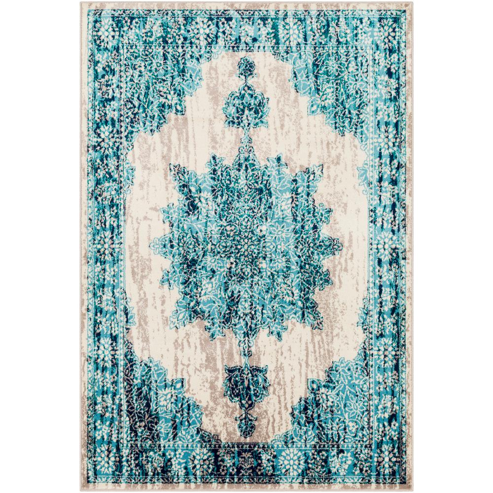 Artistic Weavers Sora Teal 6 ft. 7 in. x 9 ft. 6 in. Oriental Area Rug ...