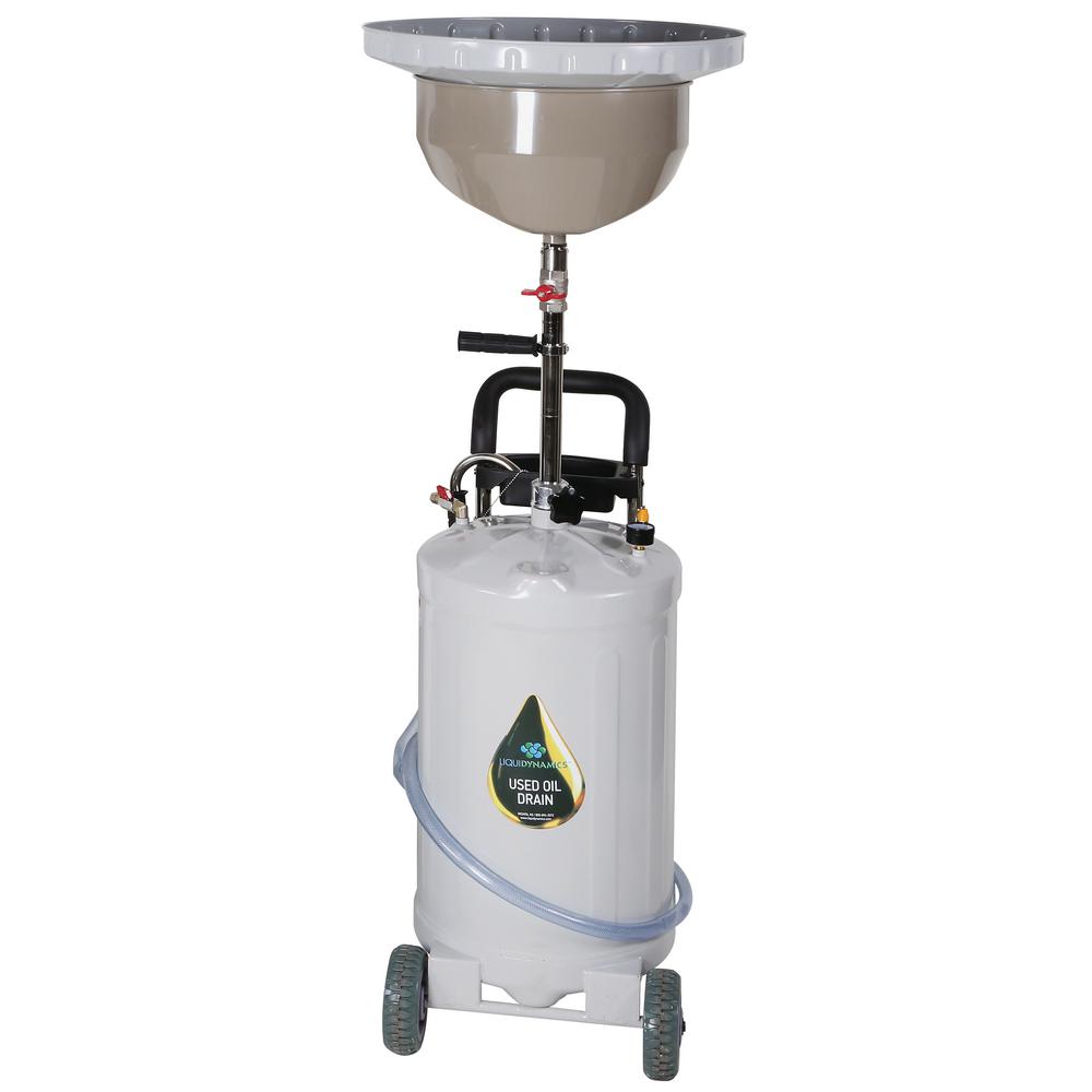 Liquidynamics 25 Gal. Capacity Steel Portable Used Oil Drain-42070 ...