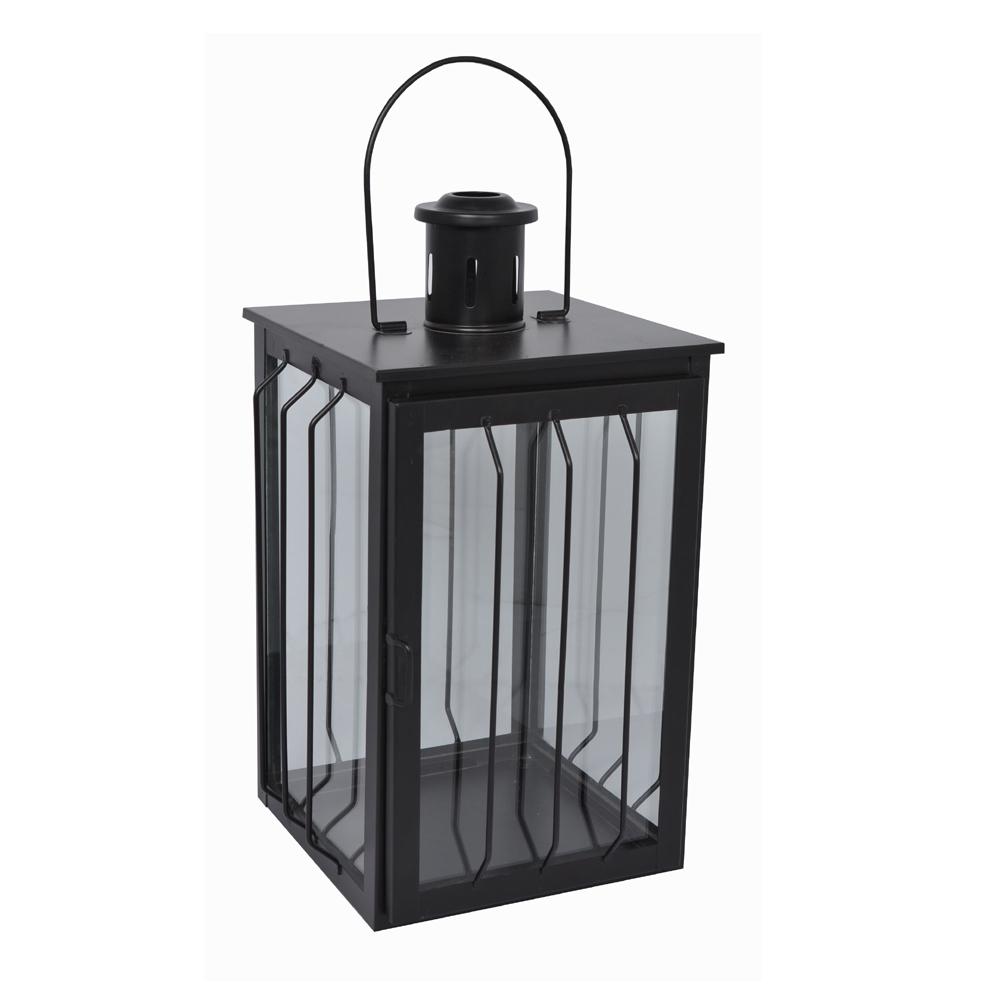 14.75 in. Square Iron Wire Lantern in Black-DS-28163 - The Home Depot