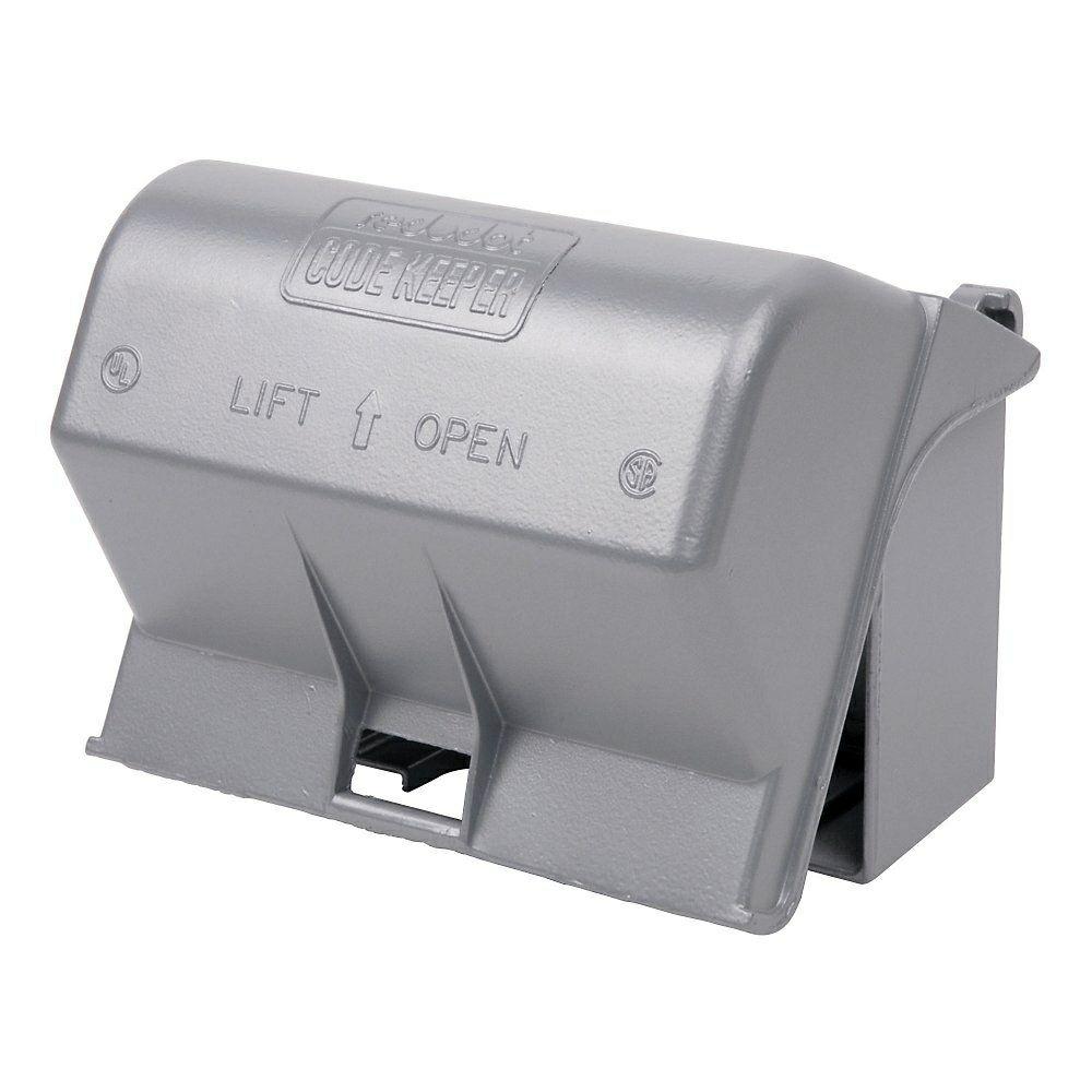 Red Dot 1-Gang Weatherproof Extra Duty Cover - Silver-CKMU-R - The Home ...