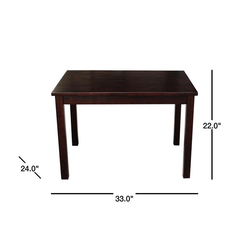 International Concepts 5-Piece Mocha Children's Table and Chair Set-K15 ...