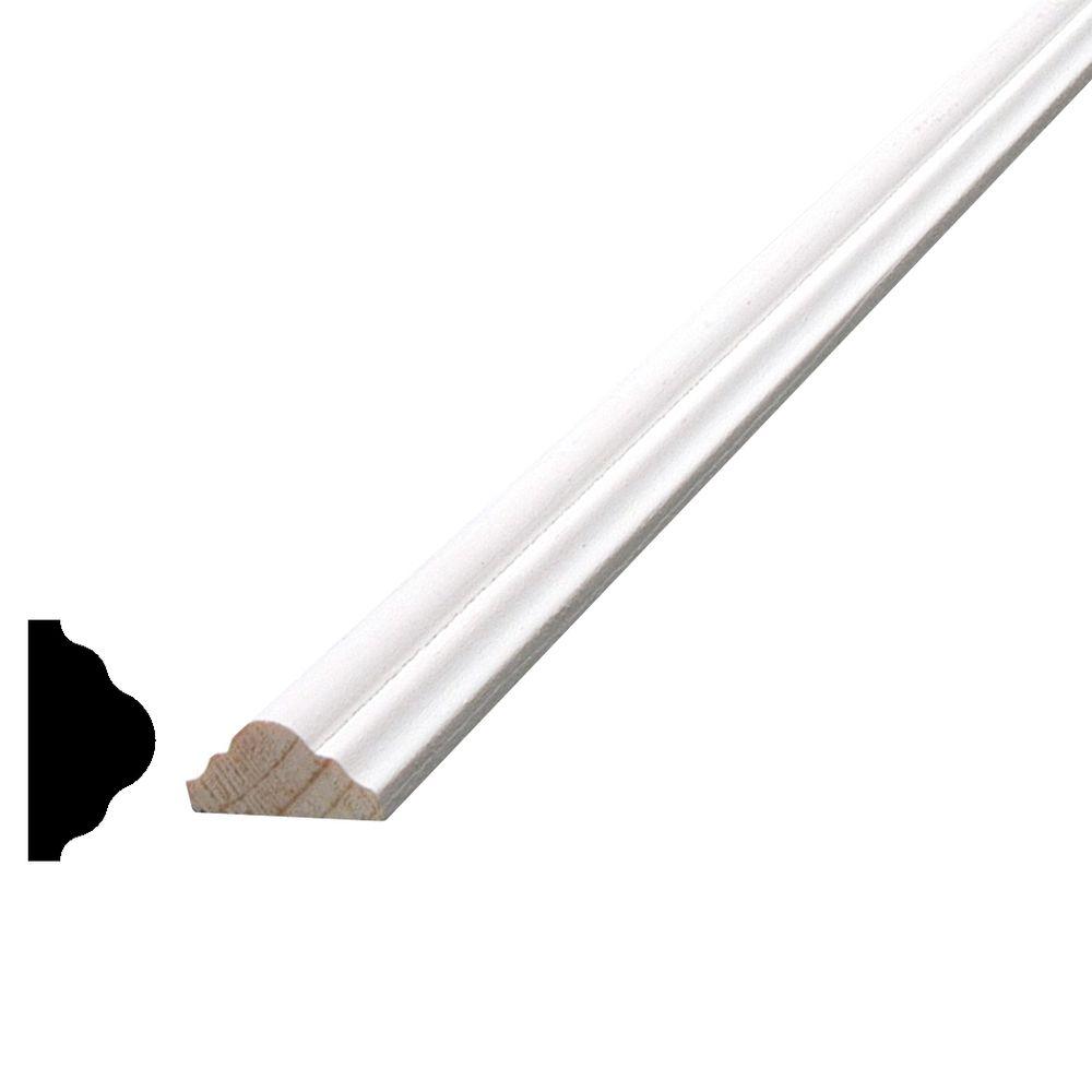 Alexandria Moulding 3/8 in. x 3/4 in. x 84 in. Primed Pine Finger ...