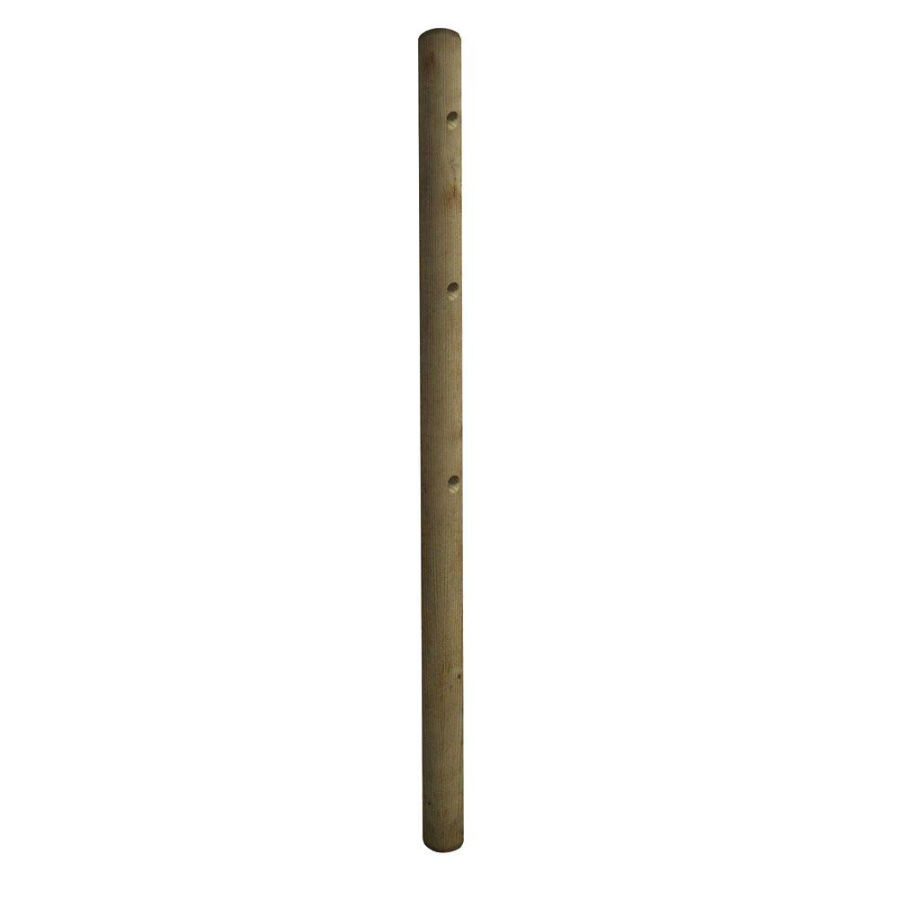 4 in. x 4 in. x 8 ft. Pressure-Treated Round Fence End Post-73040803 ...