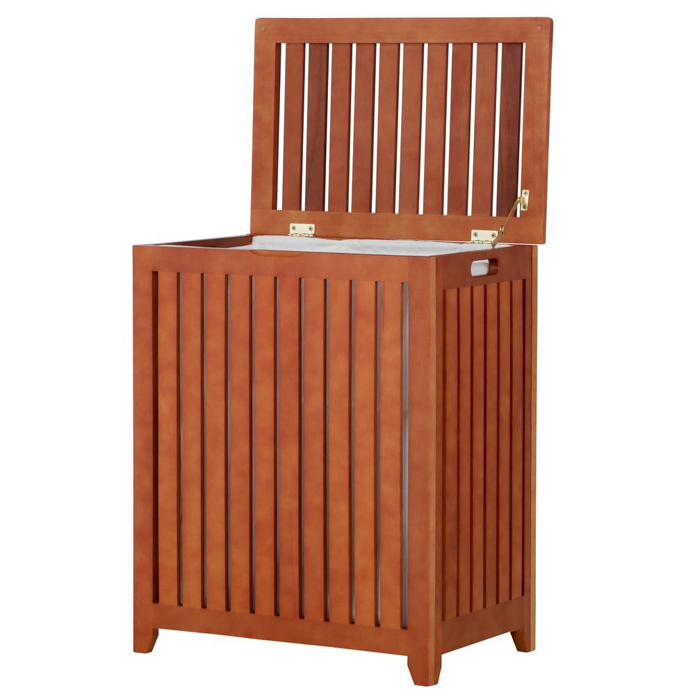 Solid Wood Spa Laundry Hamper | eBay