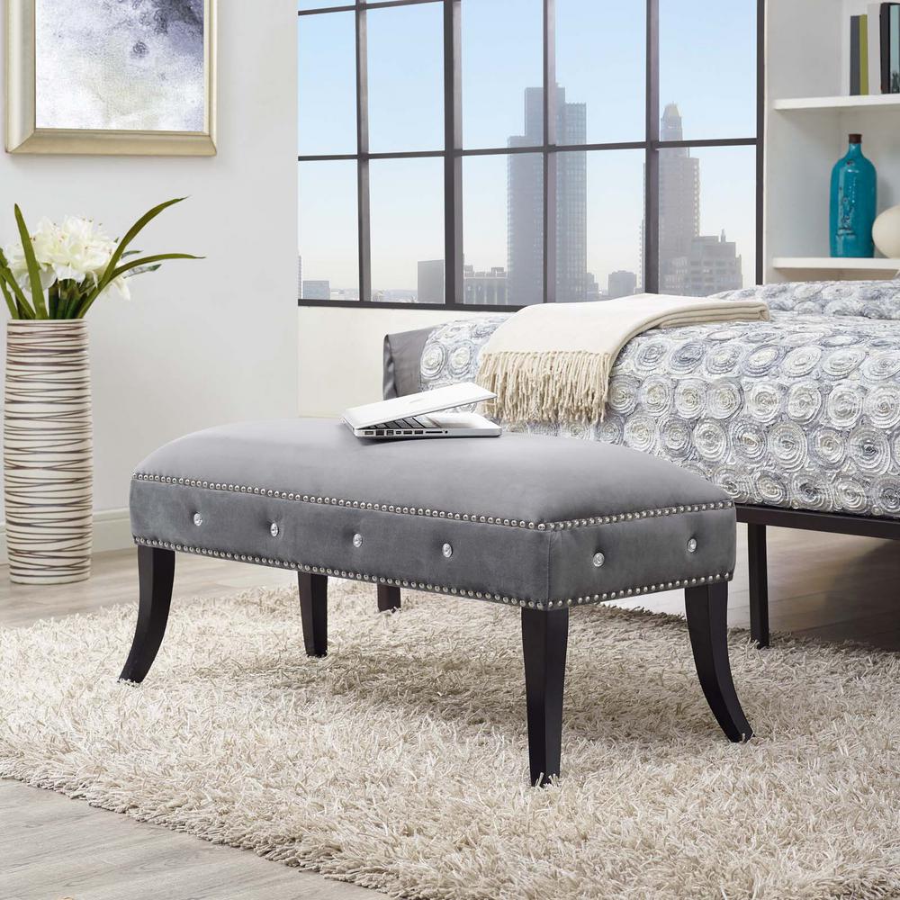 ORE International Gray Bench-HB4528 - The Home Depot