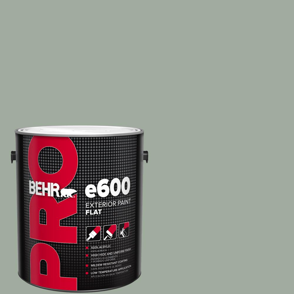 BEHR PRO 1 gal. #PPU11-15 Green Balsam Flat Exterior Paint-PR61001 ...