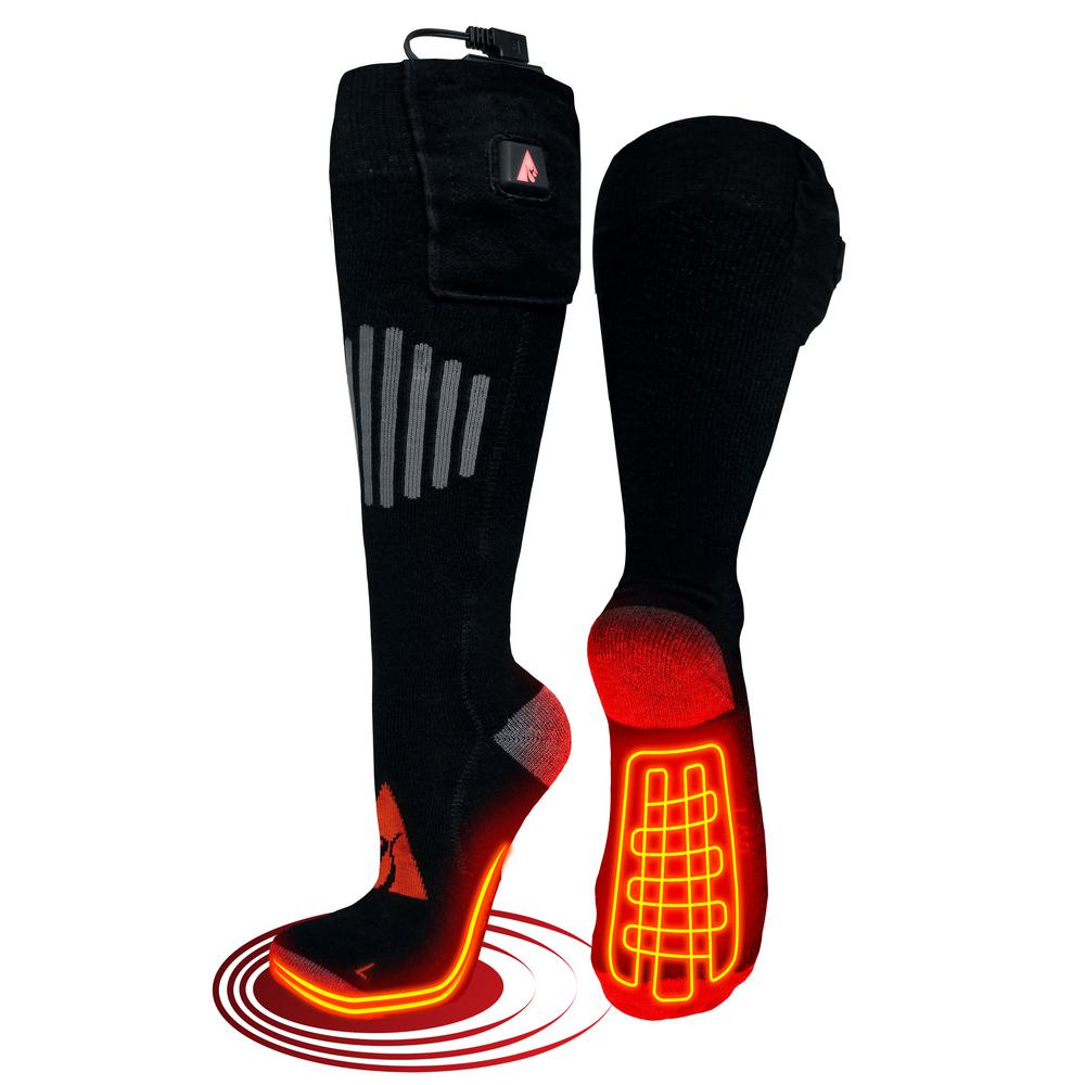 ActionHeat Unisex Large/X-Large Black 5V Battery Heated Wool Socks-AH ...
